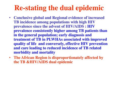 presentation for second meeting of the global tb hiv working group