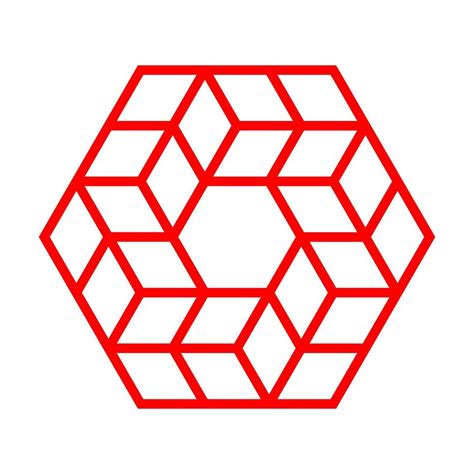 3d Outlined Hexagon Cube Logo Icon Vector Isometric Hexagonal Cubic Blocks Symbol 22602435