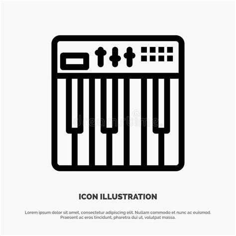 Midi Keyboard Vector Stock Illustrations 1101 Midi Keyboard Vector