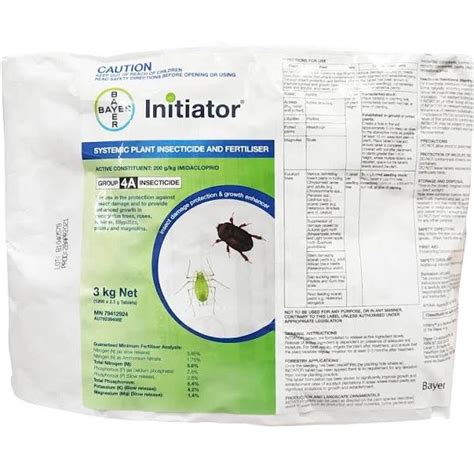 Initiator Systemic Plant Insecticide And Fertiliser Tablets 3kg 1200 X 2 5g Bayer Price