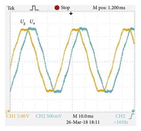 phase voltage experimental waveform of nsv svpwm a a phase and b
