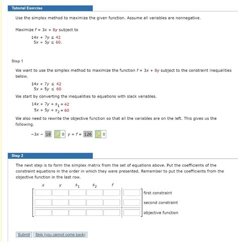 Solved Tutorial Exercise Use The Simplex Method To Maximize