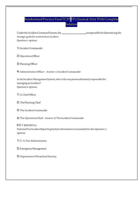 Randomized Practice Final Tcfp Ff2 2024 2025questions And Answers Randomized Stuvia Us