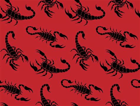 Scorpion Seamless Pattern On Red Background 59534689 Vector Art At Vecteezy Scorpion Seamless Pattern On Red Background 59534689 Vector Art At Vecteezy