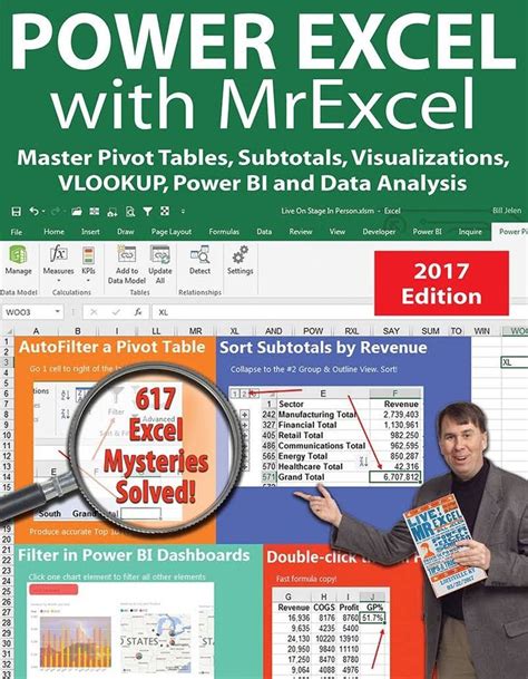 power excel 2016 with mrexcel master pivot tables subtotals charts