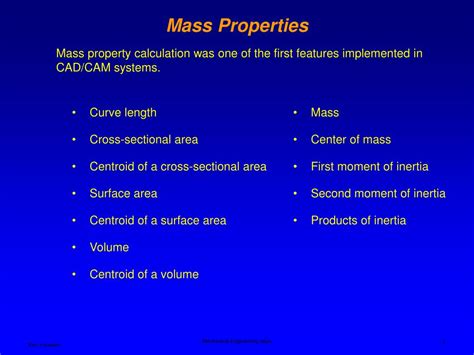 Ppt Mass Properties Powerpoint Presentation Free Download Id6736221