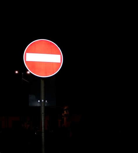 Premium Photo Stop Sign The Image Of Stop Sign At Night