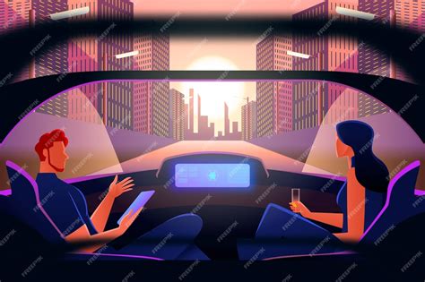 Free Vector Gradient Self Driving Car Illustration