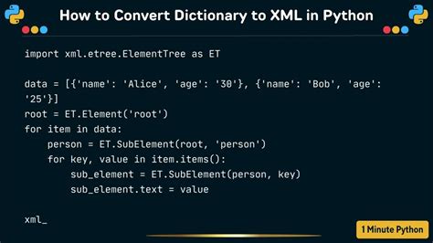 How To Convert Dictionary To Xml In Python Youtube