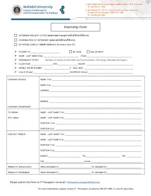 Fillable Online Internship Form Fax Email Print PdfFiller