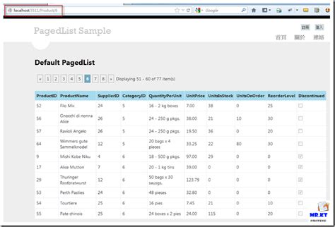 Mrkt 的程式學習筆記 Aspnet Mvc 資料分頁與 Route Part1