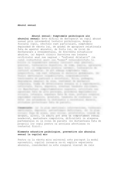 Referat Abuzul Sexual 329380