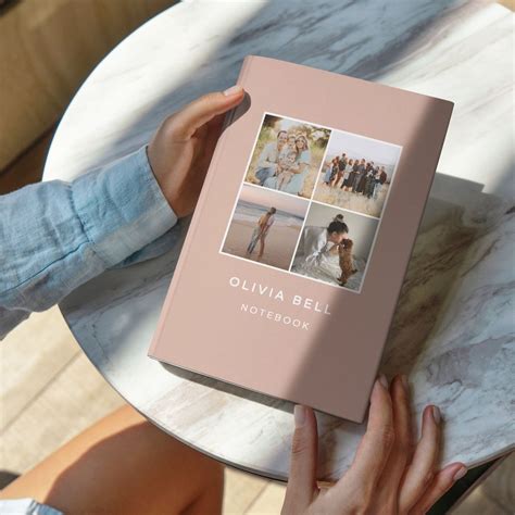 Personalized Photo Notebook Custom Name Journal Hardcover Notebook Unique Gift Custom Photo