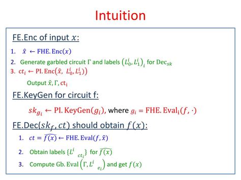 Ppt Succinct Functional Encryption D Reusable Garbled Circuits And