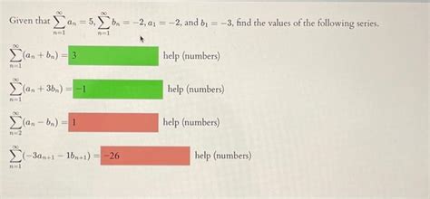 Solved For The Series ∑n 1∞ N 1 N 2 2 Use The Sequence Of