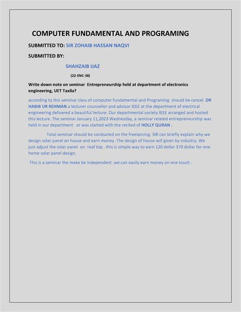 Computer Fundamental And Programing Computer Fundamental And