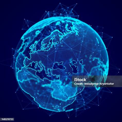 월드 와이드 웹 글로벌 네트워크 연결 지구 세계지도 3d 렌더링 행성 지구에 대한 스톡 벡터 아트 및 기타 이미지 행성 지구 0명 3차원 형태 Istock