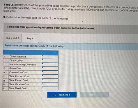 solved pa1 4 algo classifying costs calculating total