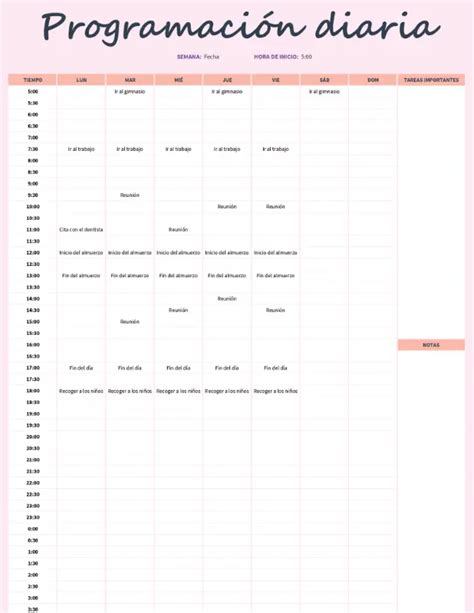 Cronograma Semanal Timeline Mobile Version Adjusting Scheduler