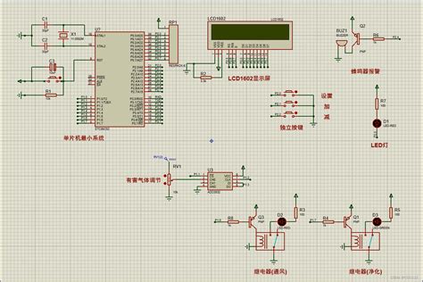 【单片机毕业设计】基于单片机的空气质量（有害混合气体）的设计jw01电路图 Csdn博客
