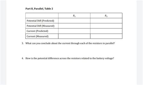 Solved Part II Construct The Simple Parallel Circuit Chegg