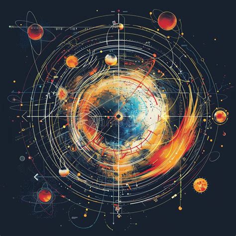 Infographic Detailing The Four Fundamental Forces Of Physics Stock