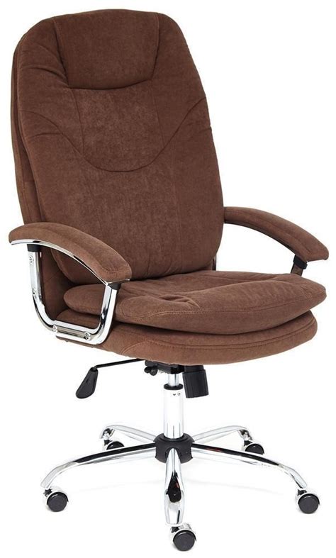 Кресло офисное Tetchair Softy Lux коричневого цвета стиль современный