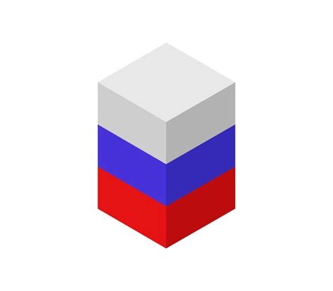 Premium Vector | Isometric russia flag