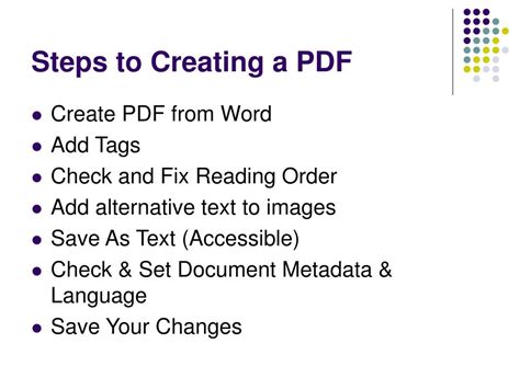PPT - Creating Accessible PDFs - Part II PowerPoint Presentation, free download - ID:4099507