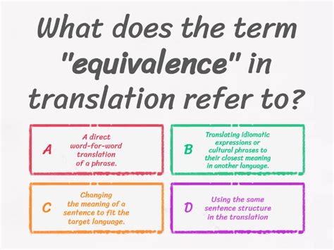 Equivalence Translation Technique Quiz Cuestionario