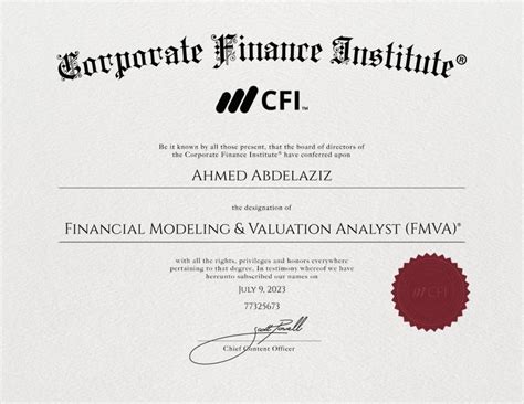 ahmed abdelaziz on linkedin alhamdullah i have recieved my fmva certificate 16 comments
