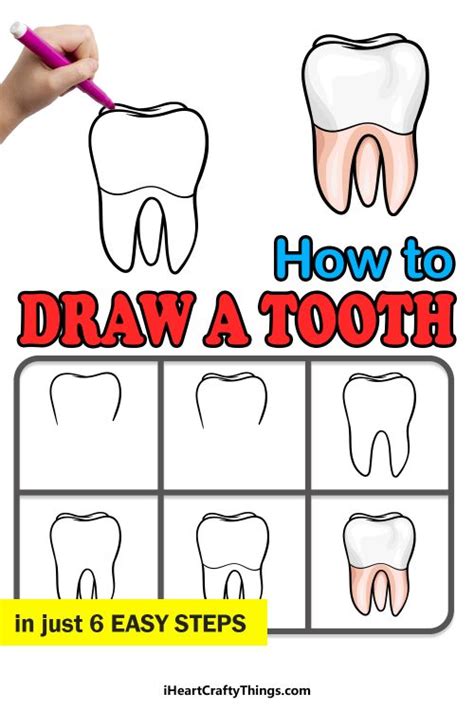 Tooth Drawing How To Draw A Tooth Step By Step