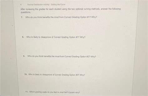 Solved Normal Distribution Activity Selling The Curve Name Chegg
