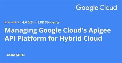 Free Trial Online Course Managing Google Cloud S Apigee API Platform For Hybrid Cloud Coursesity