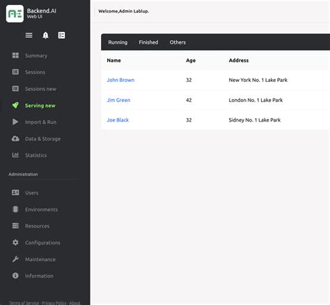 apply essential user interface for model serving feature to webui