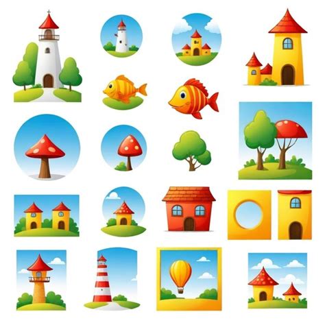 Gallery Vector Set White Background Isolated A High Premium AI Generated Vector