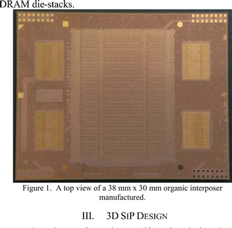 figure 3 from 3d sip with organic interposer for asic and memory