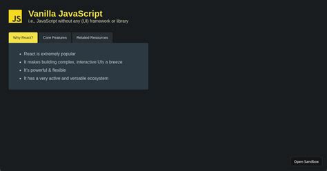 Vanilla Js Demo Codesandbox Vanilla Js Demo Codesandbox