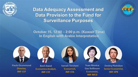 2024 10 15 Webinar On Data Adequacy Assessment And Data Provision To The Fund For Surveillance