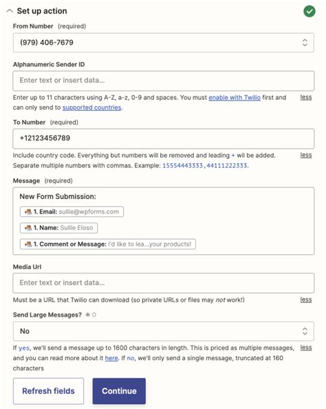 how to get an sms notification from wordpress forms easily
