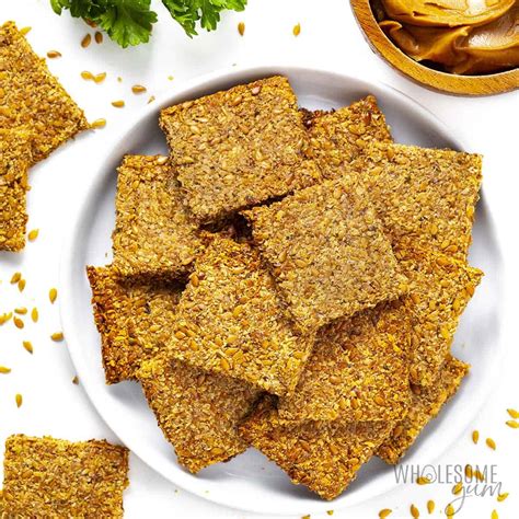 Flax Seed Crackers 3 Ingredients Wholesome Yum