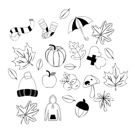 Autumn Clip Art Black And White Fall Leaves Clip Art Black And White