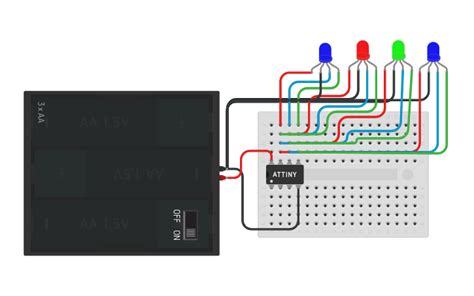 circuit design copy of rgb гирлянда tinkercad