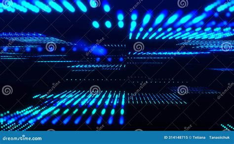 Futuristic Hi Tech Illustration Concept Of Data Transmission In Cyberspace Science Technology