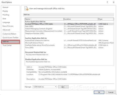 How To Remove Add Ins On Ms Word 2016 Avoiderrors