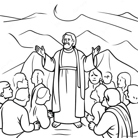 Sermon On The Mount Coloring Page 27064 21396