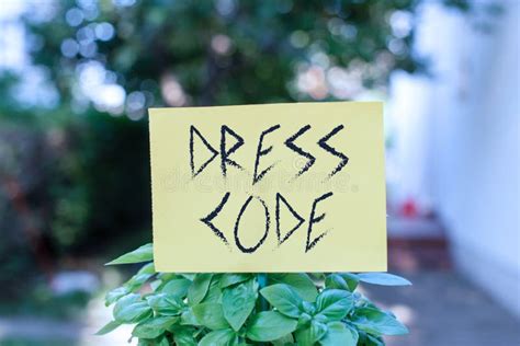 Handwriting Text Writing Dress Code Concept Meaning An Accepted Way Of Dressing For A