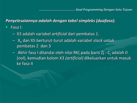 PPT GOAL PROGRAMMING PowerPoint Presentation Free Download ID 1903607