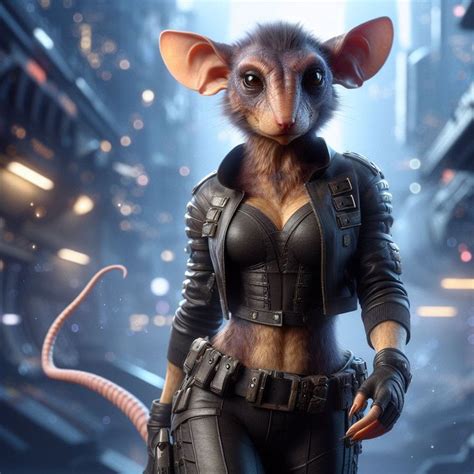 Dark Fur Female Ysoki Starfinder Races 2e Ttrpg In 2025 Character