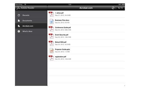 Adobe Reader For Ios Android Gets Cloud Storage